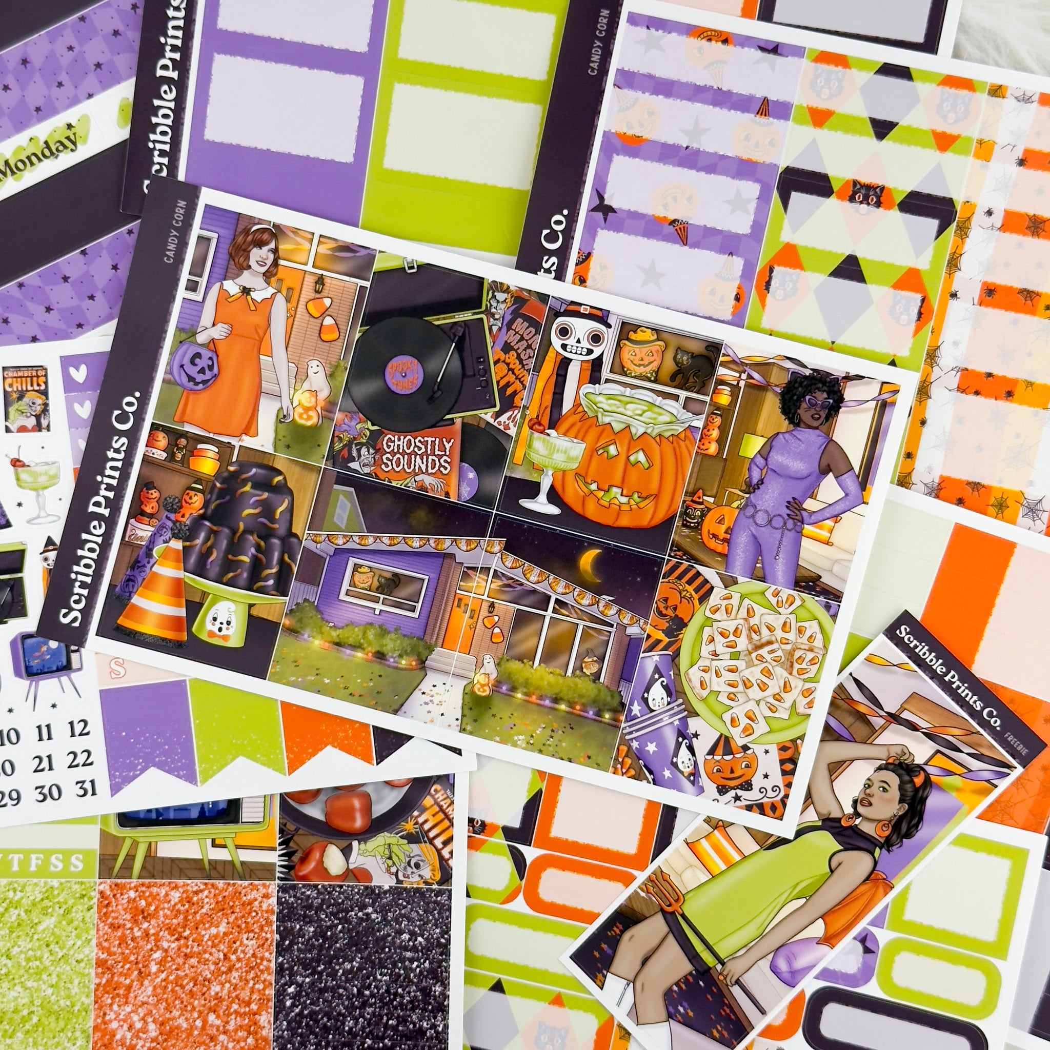 Candy Corn – Glossy Weekly Planner Kit – Scribble Prints Co.