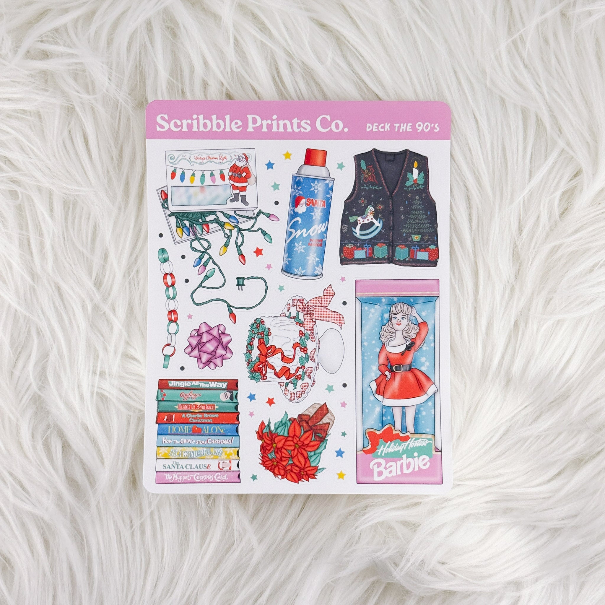 Deck The 90s – Deco // Matte Journal Stickers – Scribble Prints Co.