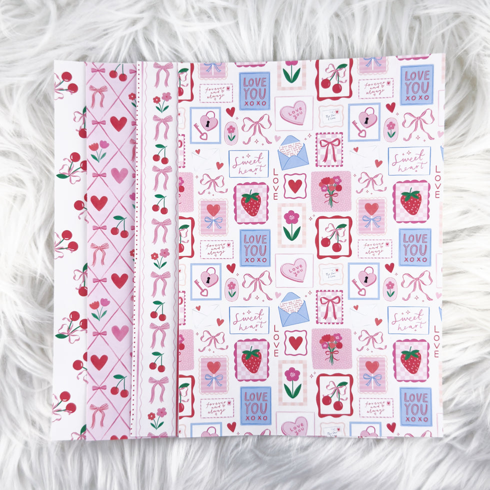 Coquette Valentine - A5 Matte Sticker Paper (Set of 4) – Scribble ...