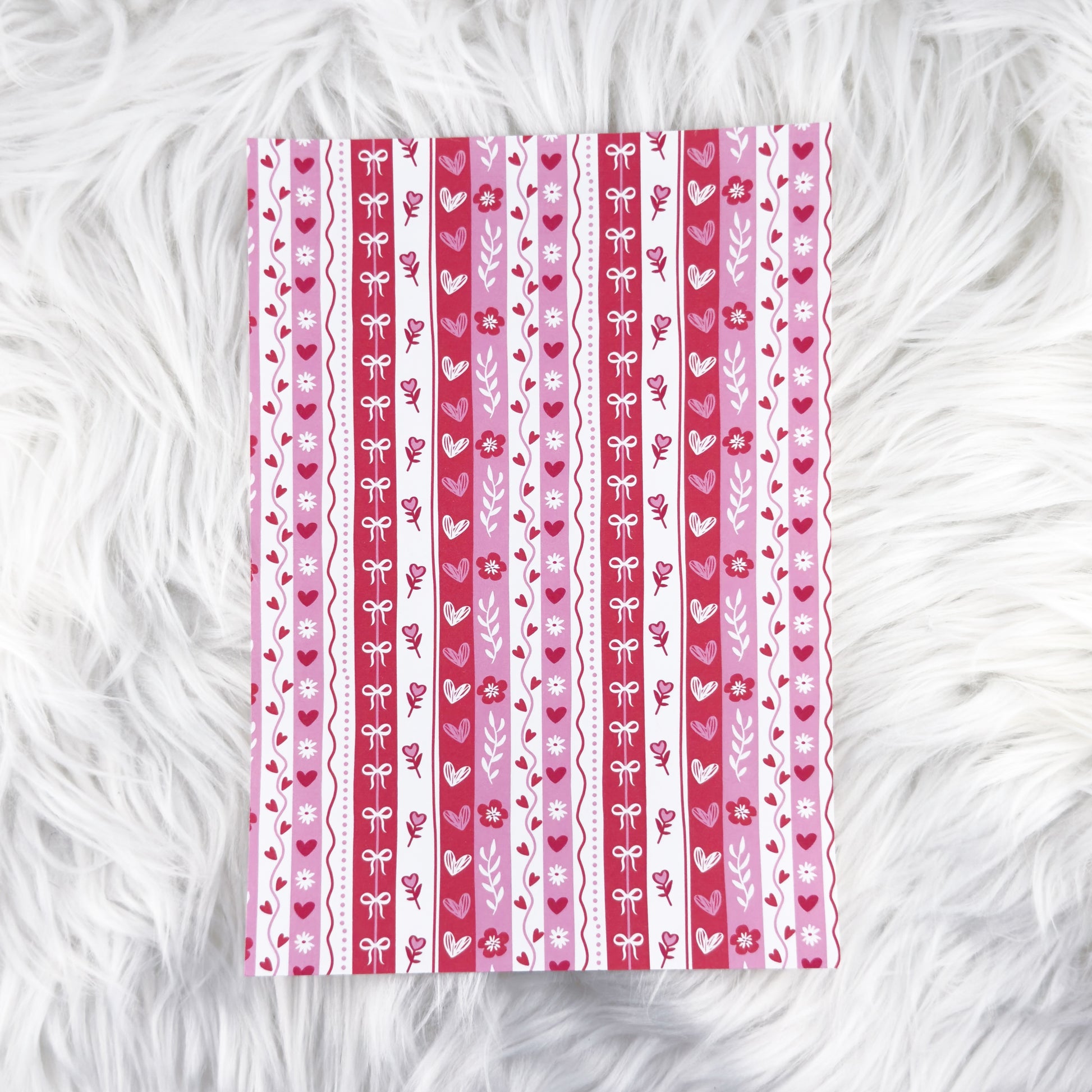 Valentine Stripes - A5 Matte Sticker Paper – Scribble Prints Co.