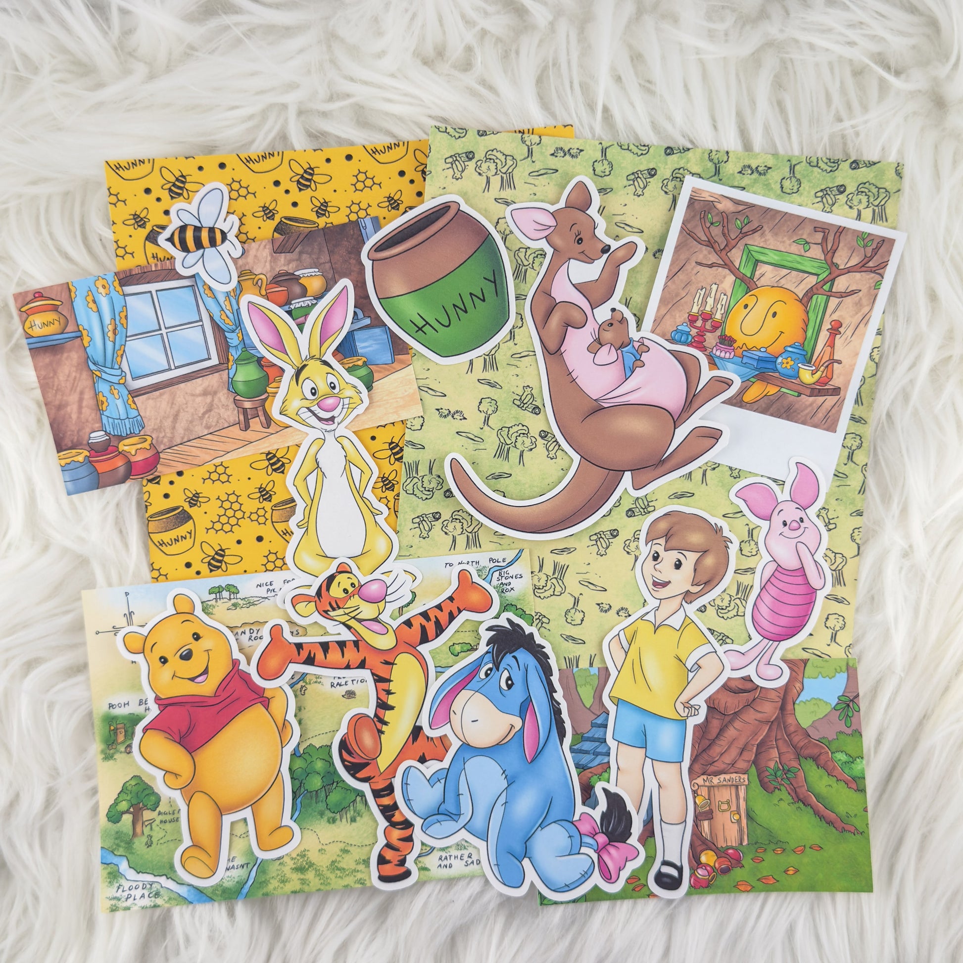 Winnie the Pooh – Junk Journal Collage Kit // Matte Sticker Collection ...