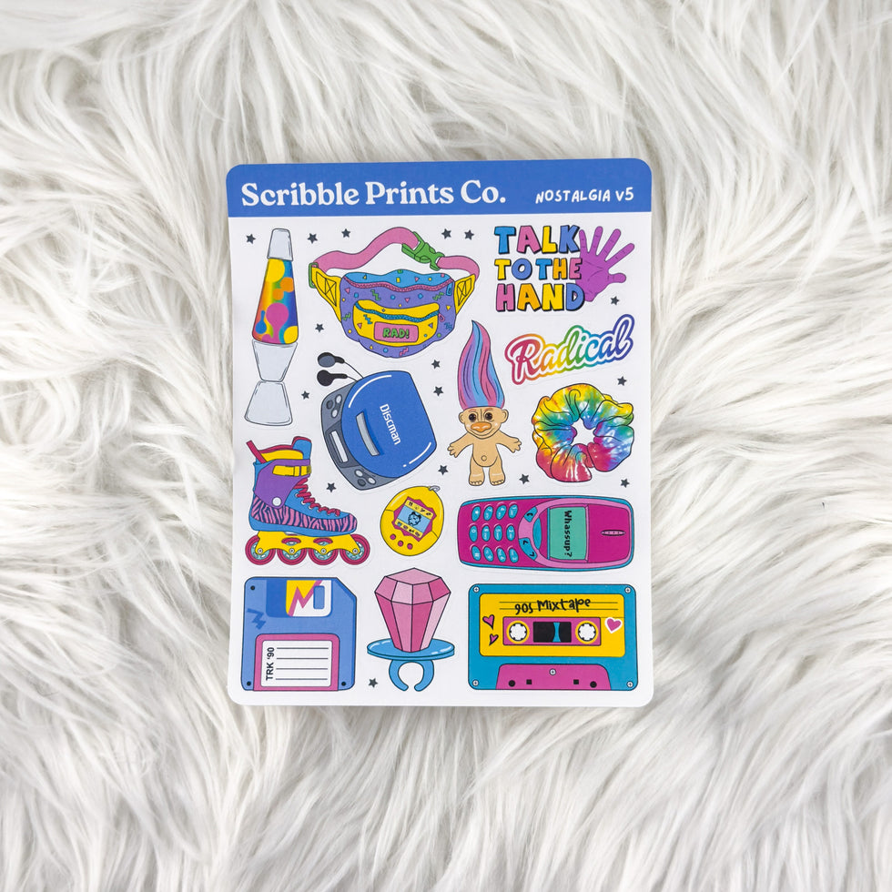 Nostalgia V5 – Deco // Matte Journal Stickers – Scribble Prints Co.
