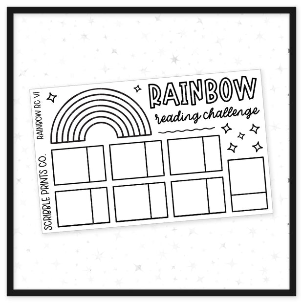 Rainbow Reading Challenge V1 // Matte Reading Journal Stickers ...