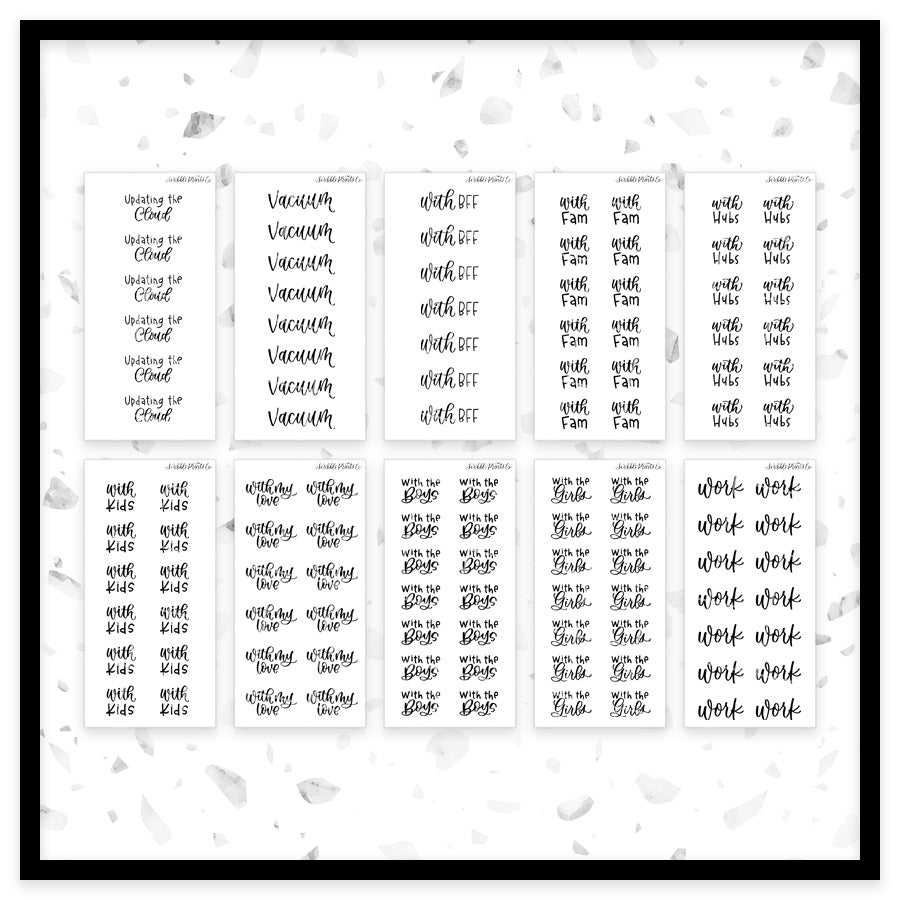 Foiled Scripts // U-Z – Scribble Prints Co.
